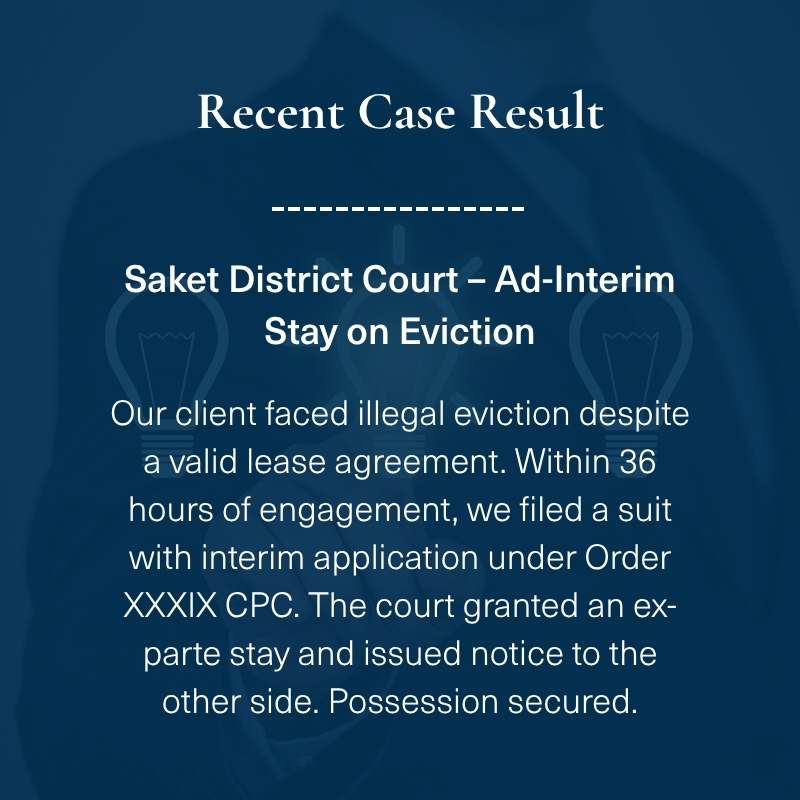 Injunctions & Stay Orders in Delhi | Emergency Civil Relief